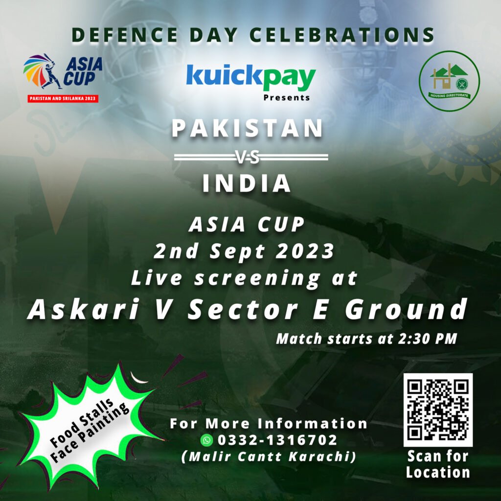 IND vs PAK Asia Cup Screening at Malir Cantt [02 Sept] - Events in Karachi